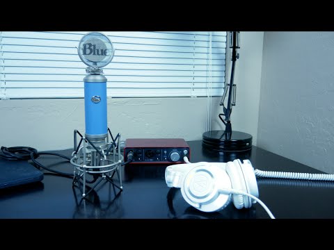 My Audio Setup - Blue Bluebird, Focusrite Scarlett 2i2, Audio-Technica ...