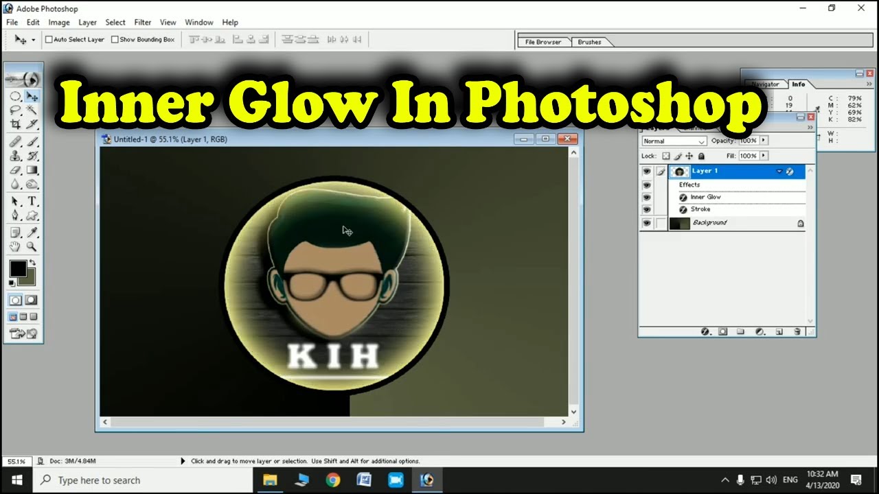 Photoshop Inner Glow | Inner Glow In Photoshop | Inner Glow Text ...