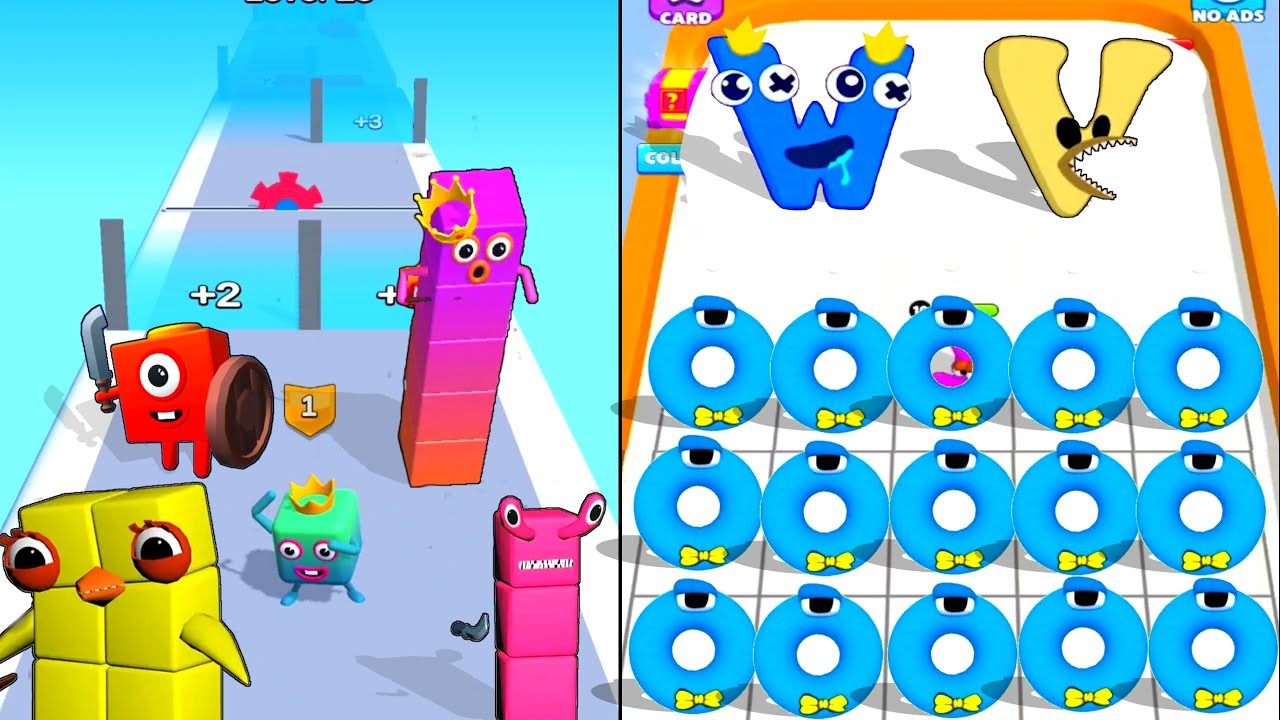 Merge 'NUMBER CUBE RUN' VS ALPHABET COMBINE MERGE MASTER' Merge Battles ...