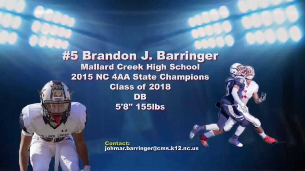 Brandon J. Barringer 2015 Season Highlight - YouTube
