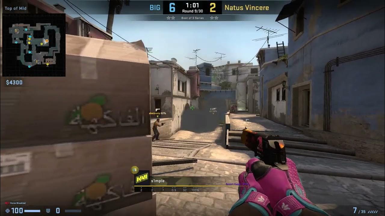 CS:GO POV Demo NaVi S1mple (27/15) vs BIG (de_mirage) @ IEM Rio Major 2022 - YouTube