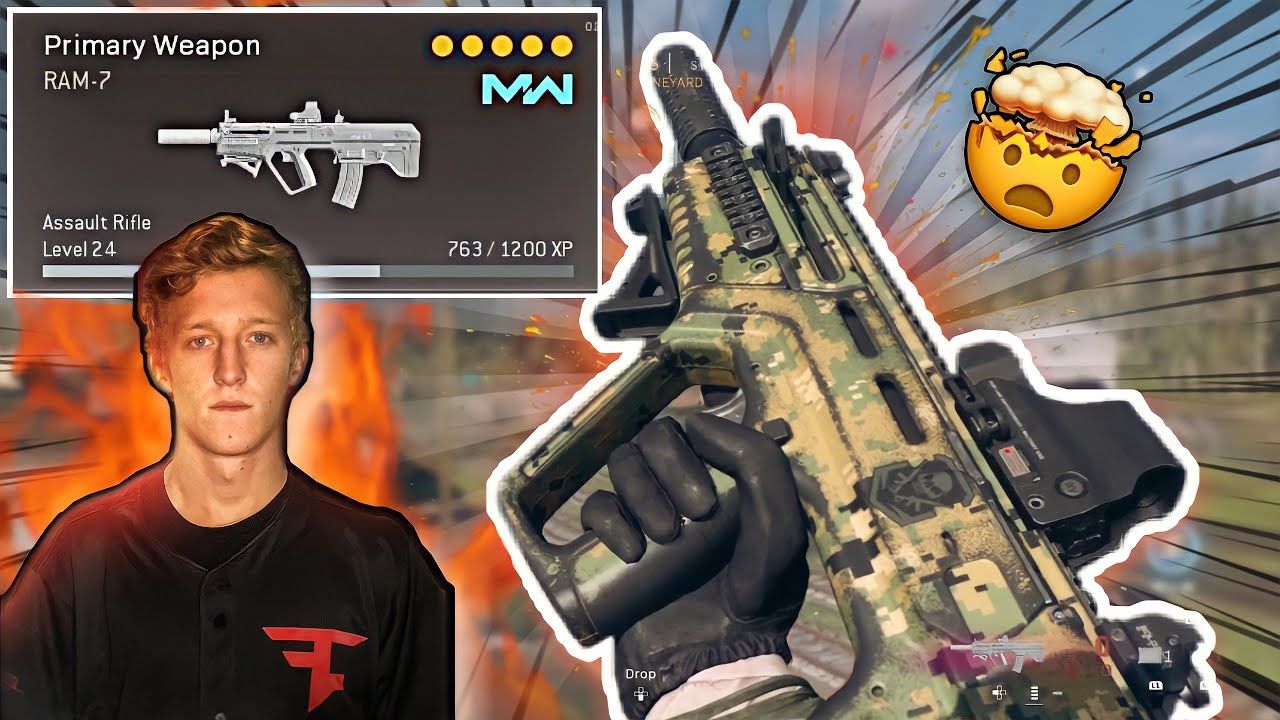 The MAX DAMAGE RAM-7 of TFUE is the *NEW META* in WARZONE Season 3 ...