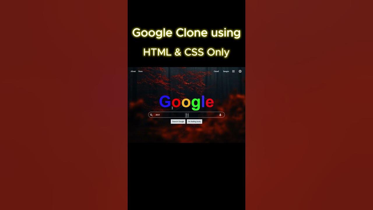 Google clone home page using HTML & CSS only #google #homepage #htmlcssjavascript #short #clone ...