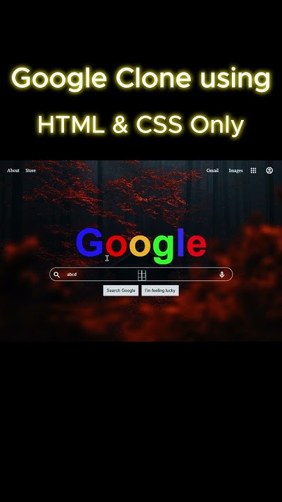 Google clone home page using HTML & CSS only #google #homepage #htmlcssjavascript #short #clone ...