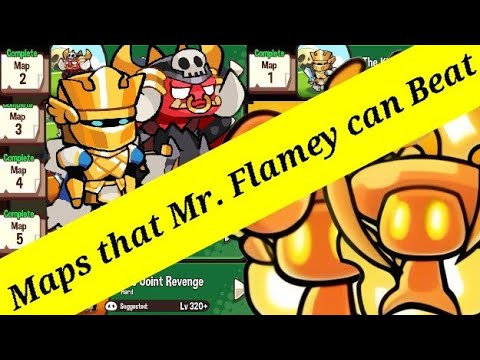 Every Map that Mr. Flamey can Beat at Max Level | Flamey's Evolution ...