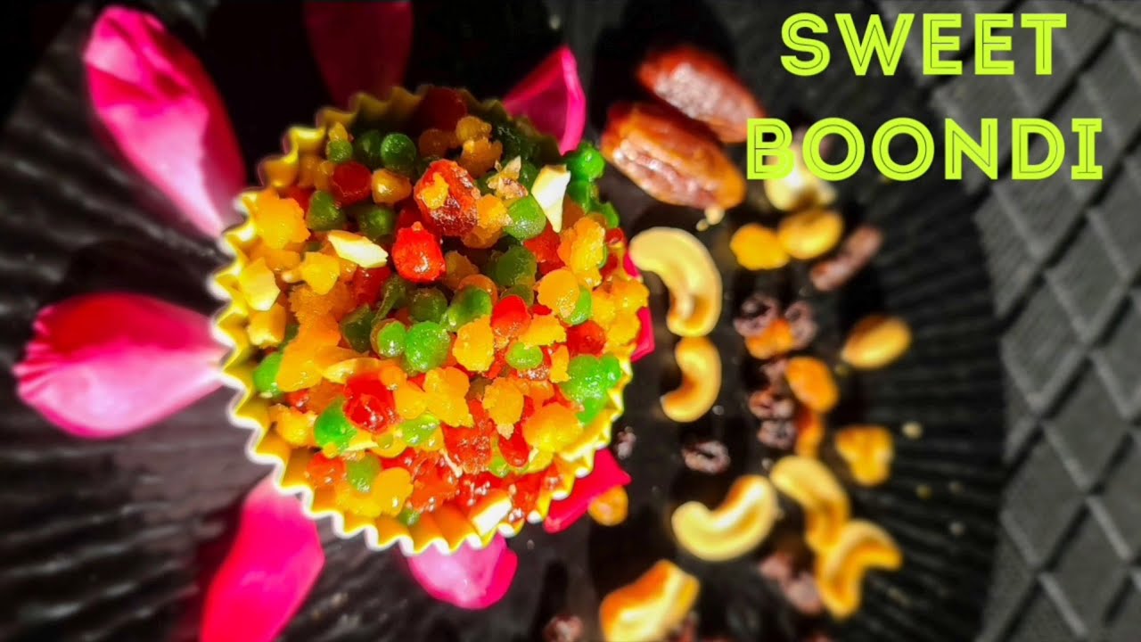 COLOR BOONDI Recipe - SWEET BOONDI - YouTube