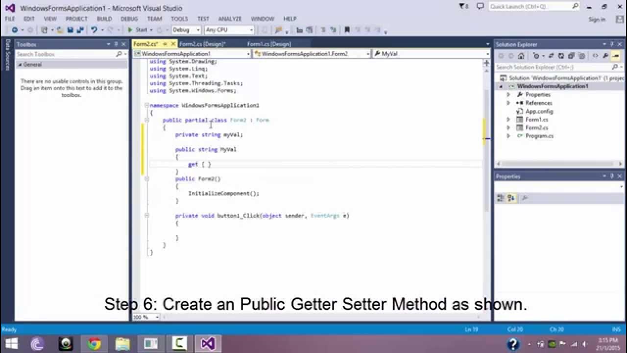 c# Passing data between forms in Easy Steps - YouTube