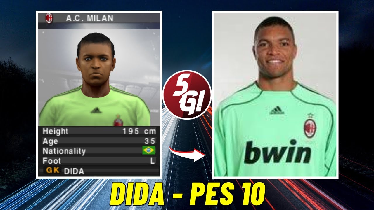DIDA • Player stats • A.C. Milan • PES 2010 PS2 ⚽️ - YouTube