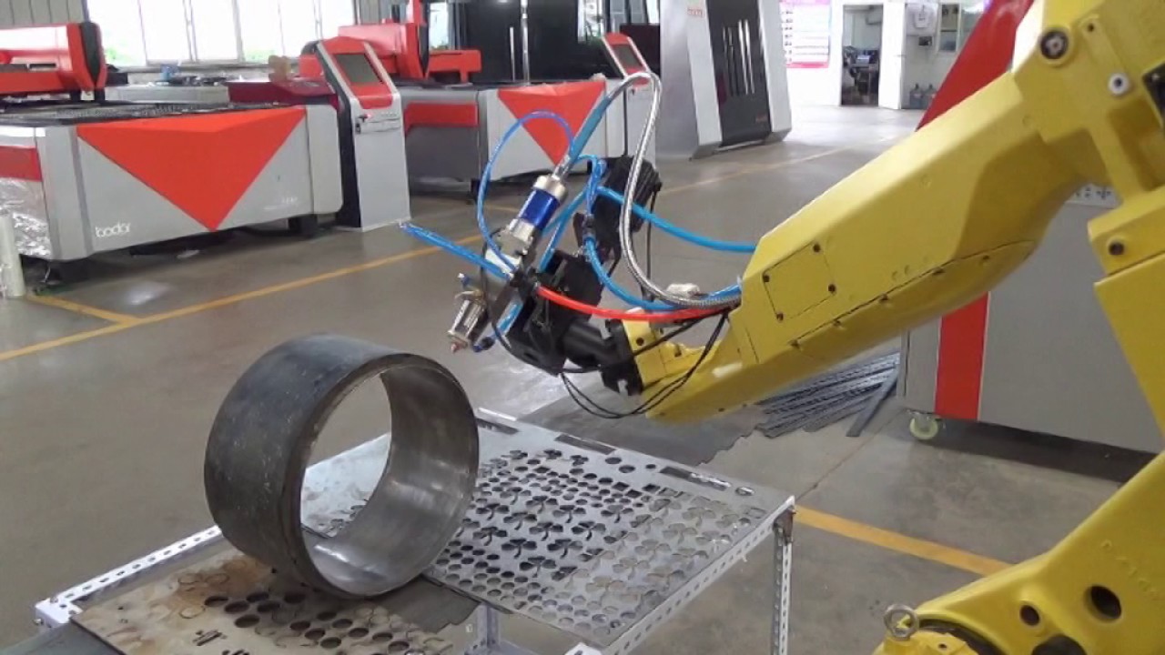 3D Laser Cutting Robot RC-LF // 3D Lazer Kesim makinasi RC-LF - YouTube