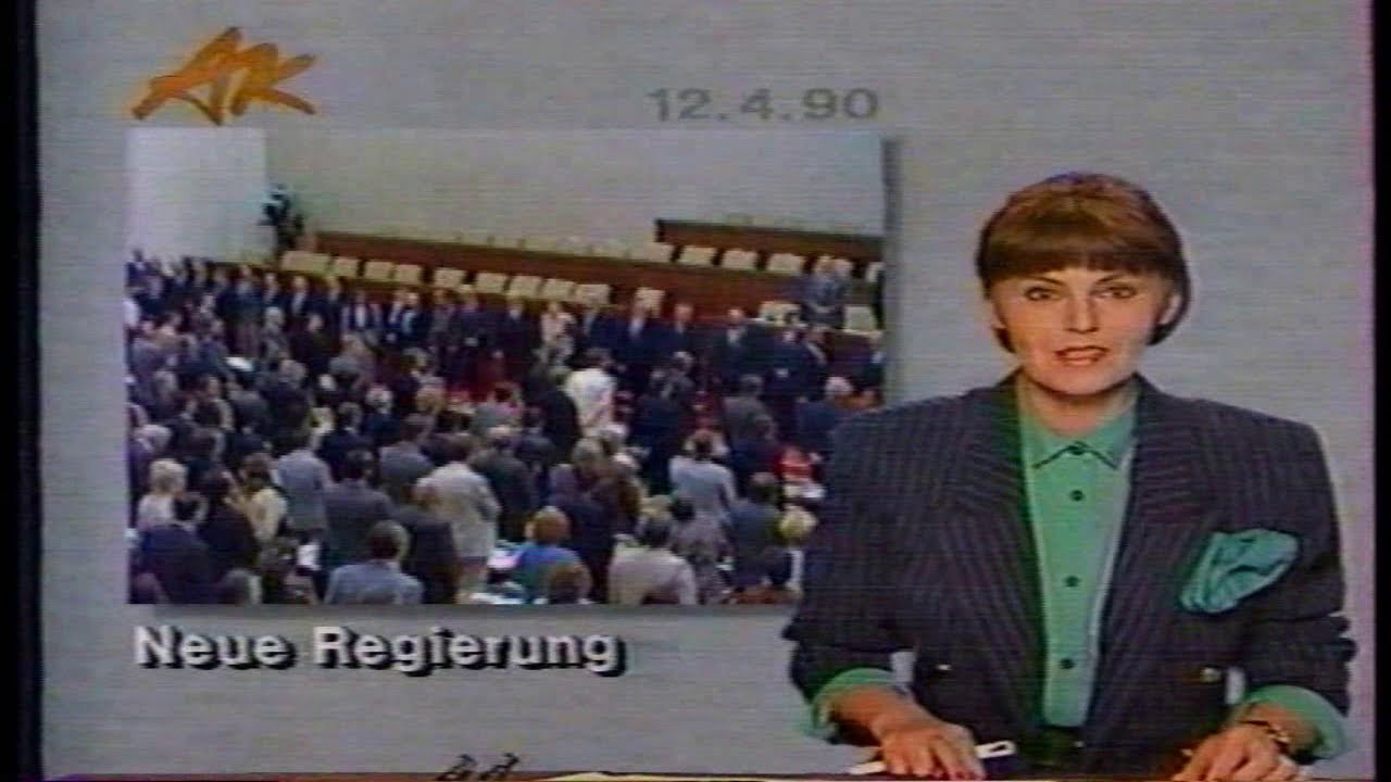 DFF AKTUELLE KAMERA & LÄNDER LIFE 12.04.1990 NEUE DDR REGIERUNG AK AM ...