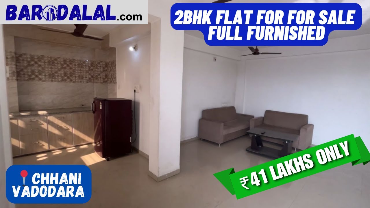 Full furnished 2bhk flat for sale in vadodara, chhani, Nizampura chhani ...