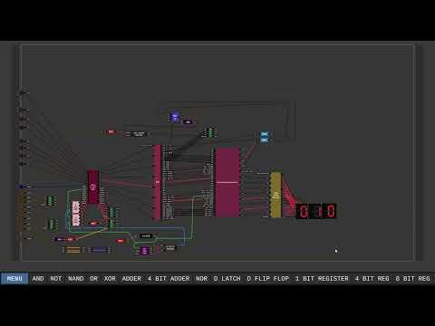 Digital Logic Sim. BUILDING A COMPUTER. ( part 26 ) Final CPU build running a multiplication ...