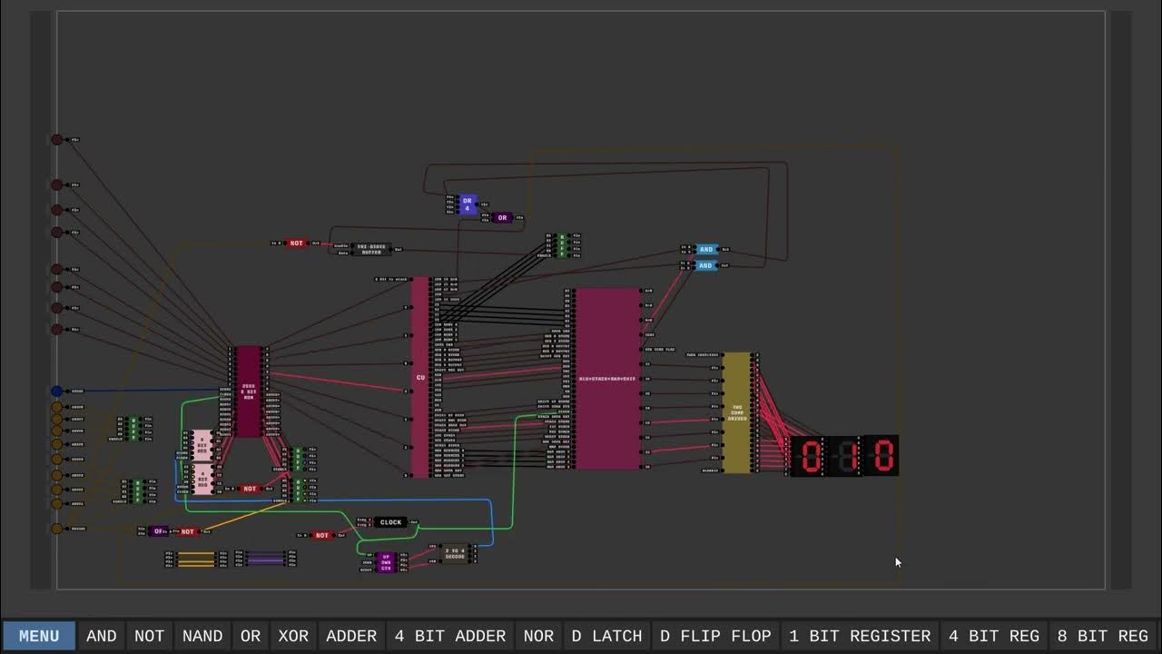 Digital Logic Sim. BUILDING A COMPUTER. ( part 27 ) Final CPU build running a multiplication ...