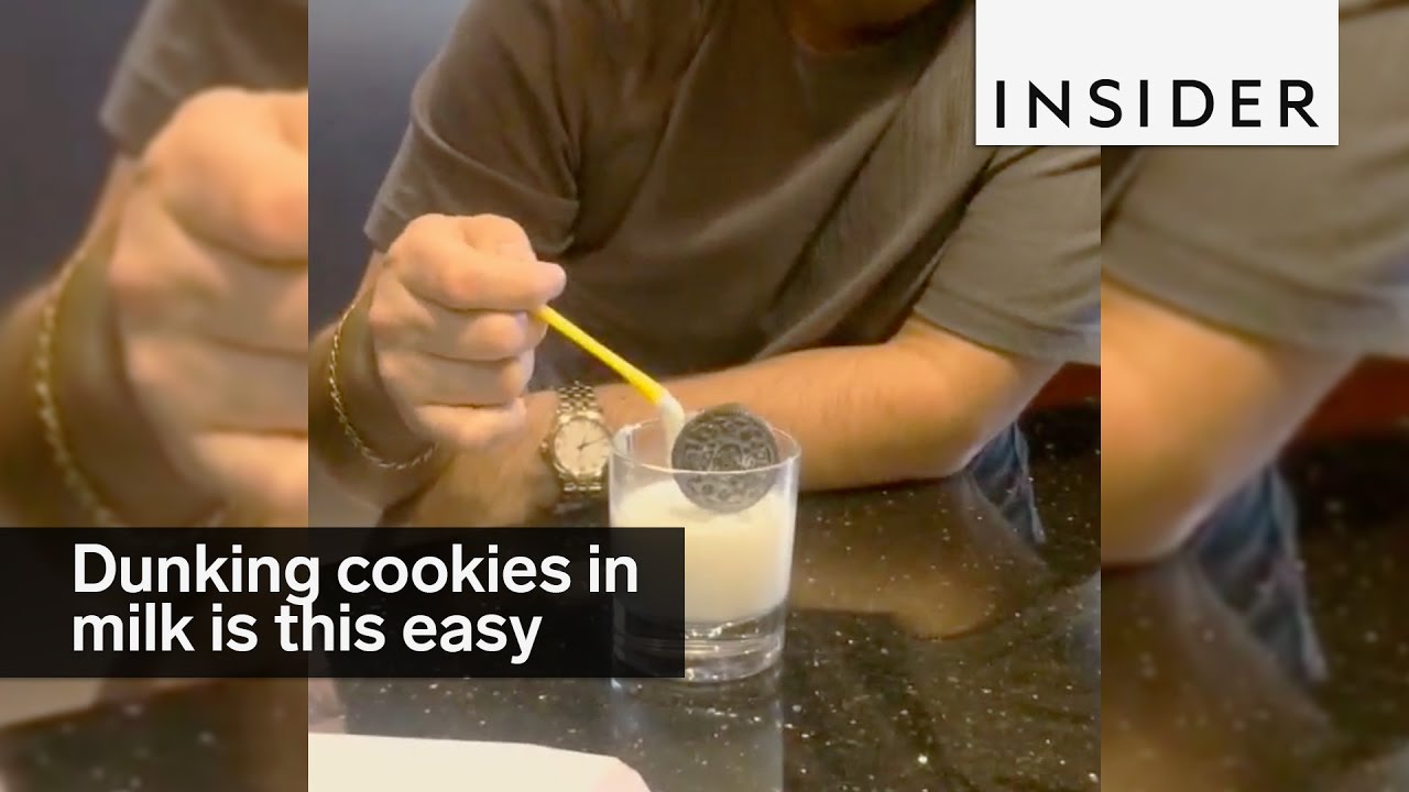 Dunking cookies in milk has never been so easier - YouTube