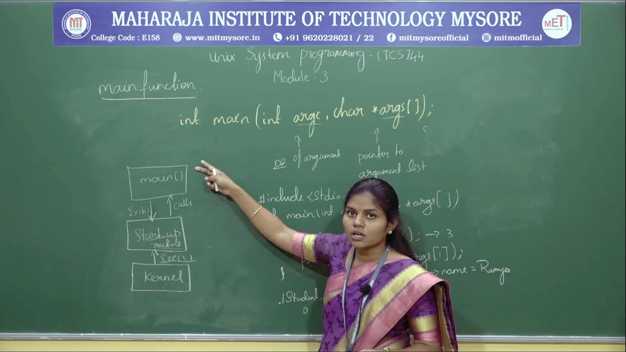 Introduction Main Function Process Termination Vii Cse Module 3