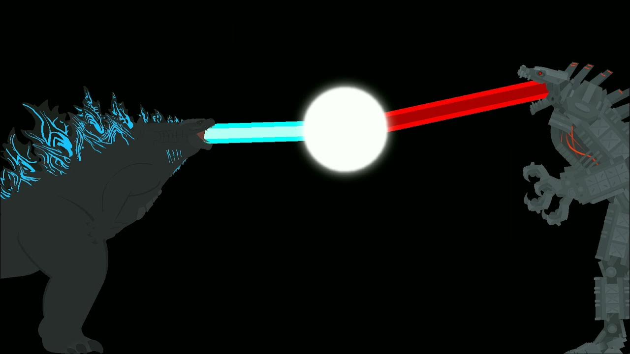 godzilla vs mechagodzilla beam clash [sticknodes] - YouTube