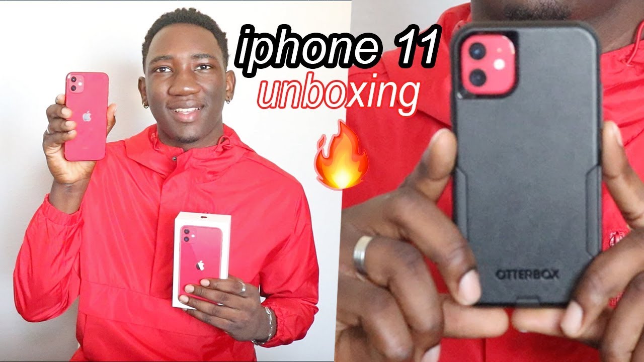 IPHONE 11 RED UNBOXING + OTTERBOX CASE! - YouTube