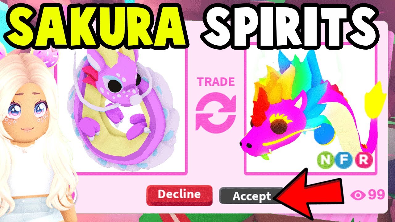 Trading NEW SAKURA SPIRITS in Adopt Me! - YouTube