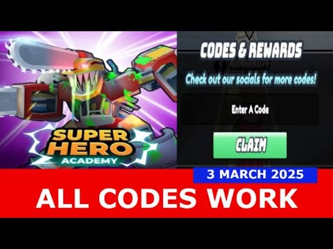 *ALL CODES WORK* Superhero Academy ROBLOX - YouTube