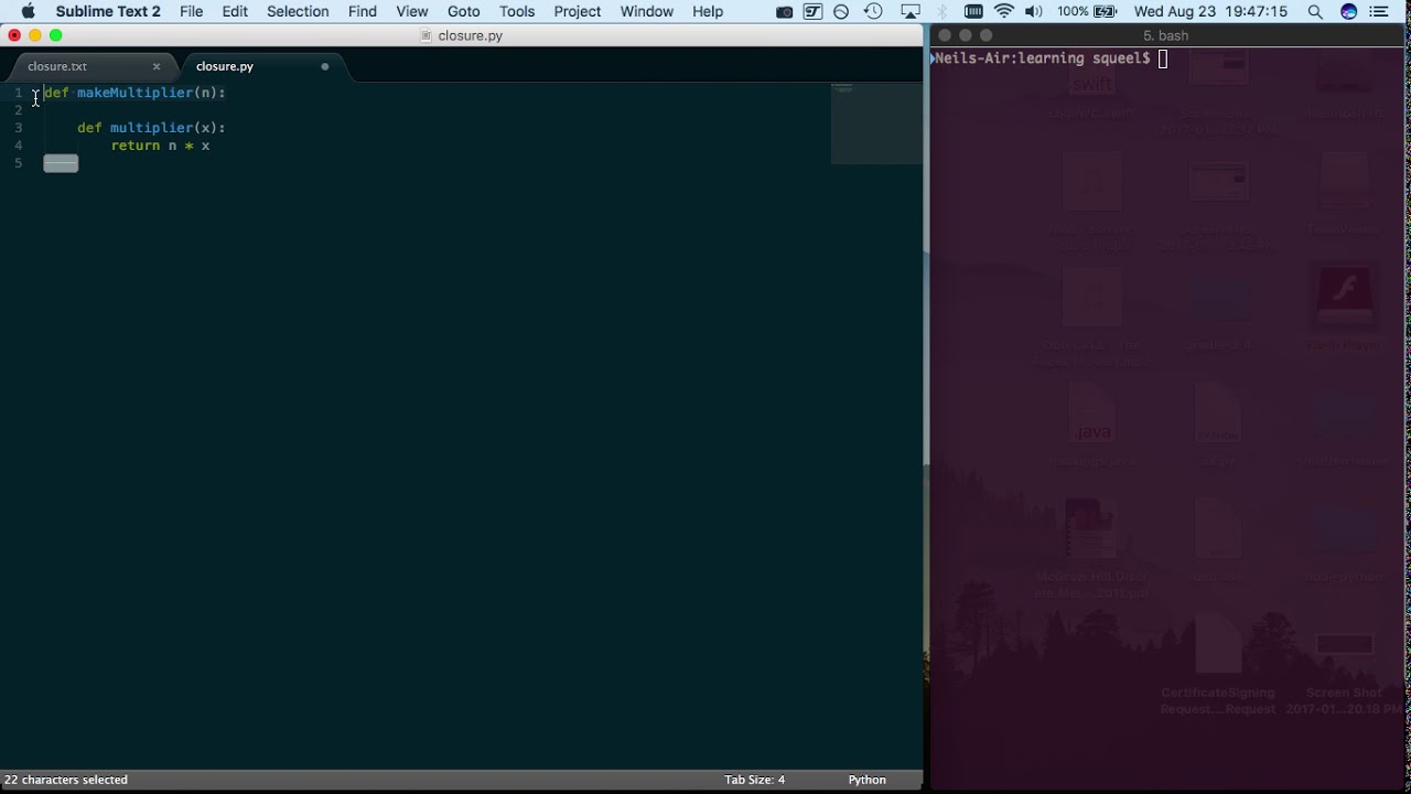 Closures in Python - YouTube