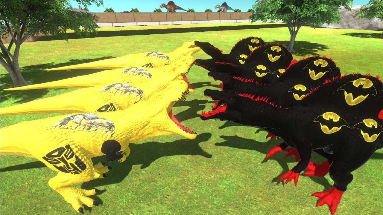 Transformer Bumblebee T-Rex vs Batman Dino T-Rex: Death Run | Animal ...