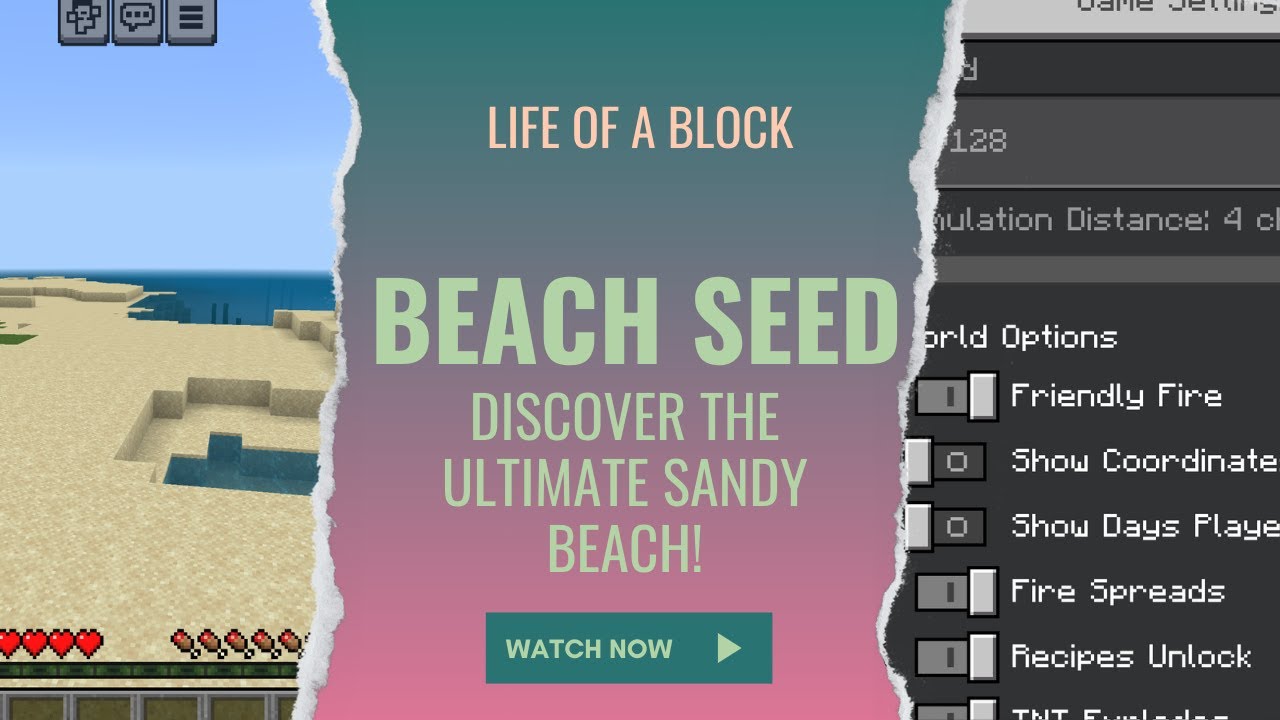 Discover the Ultimate Sandy Beach Minecraft Seed! - YouTube
