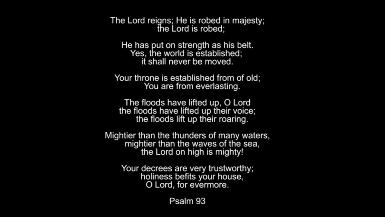 A Very Old Hymn ... Psalm 93 - YouTube