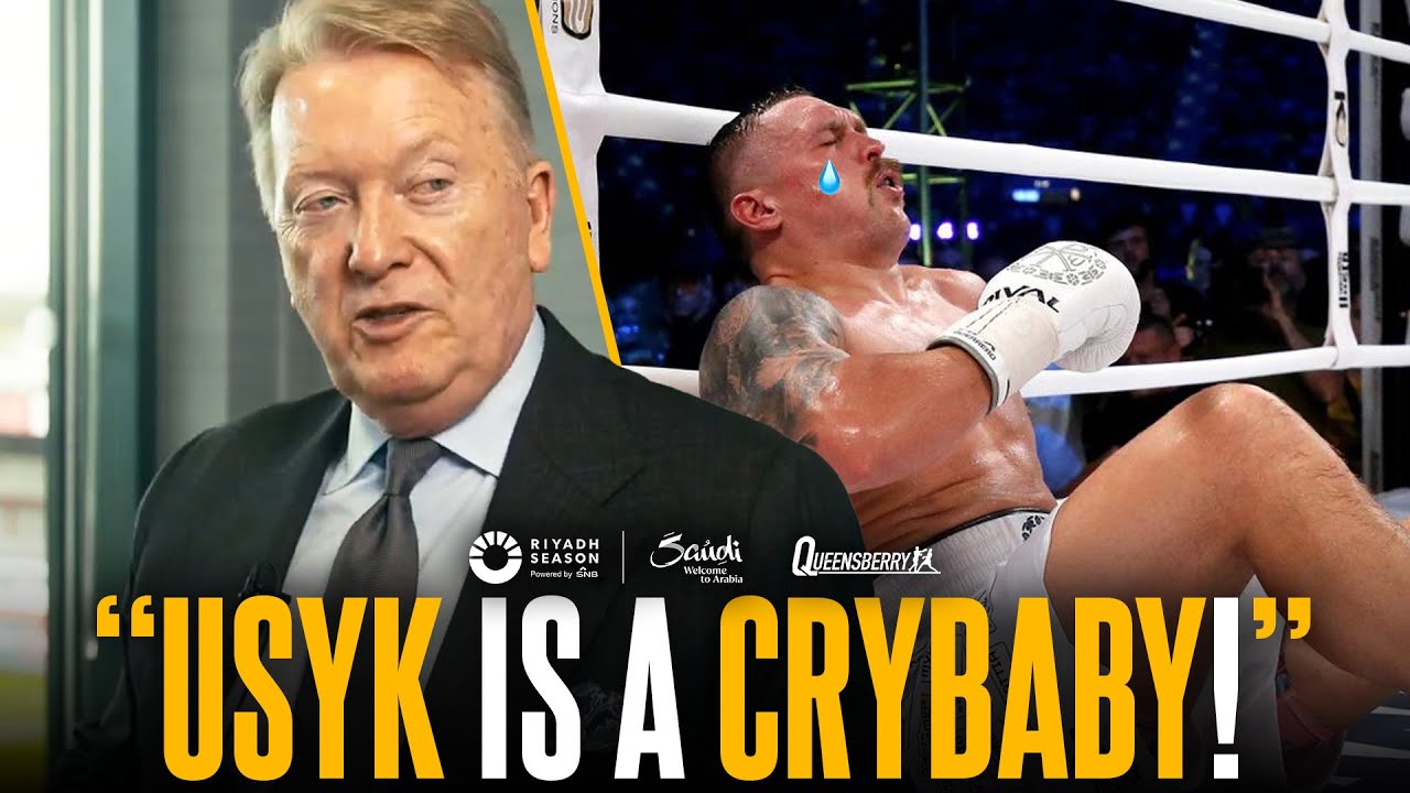 Frank Warren labels Usyk a CRY BABY with a key weakness & says Tyson ...