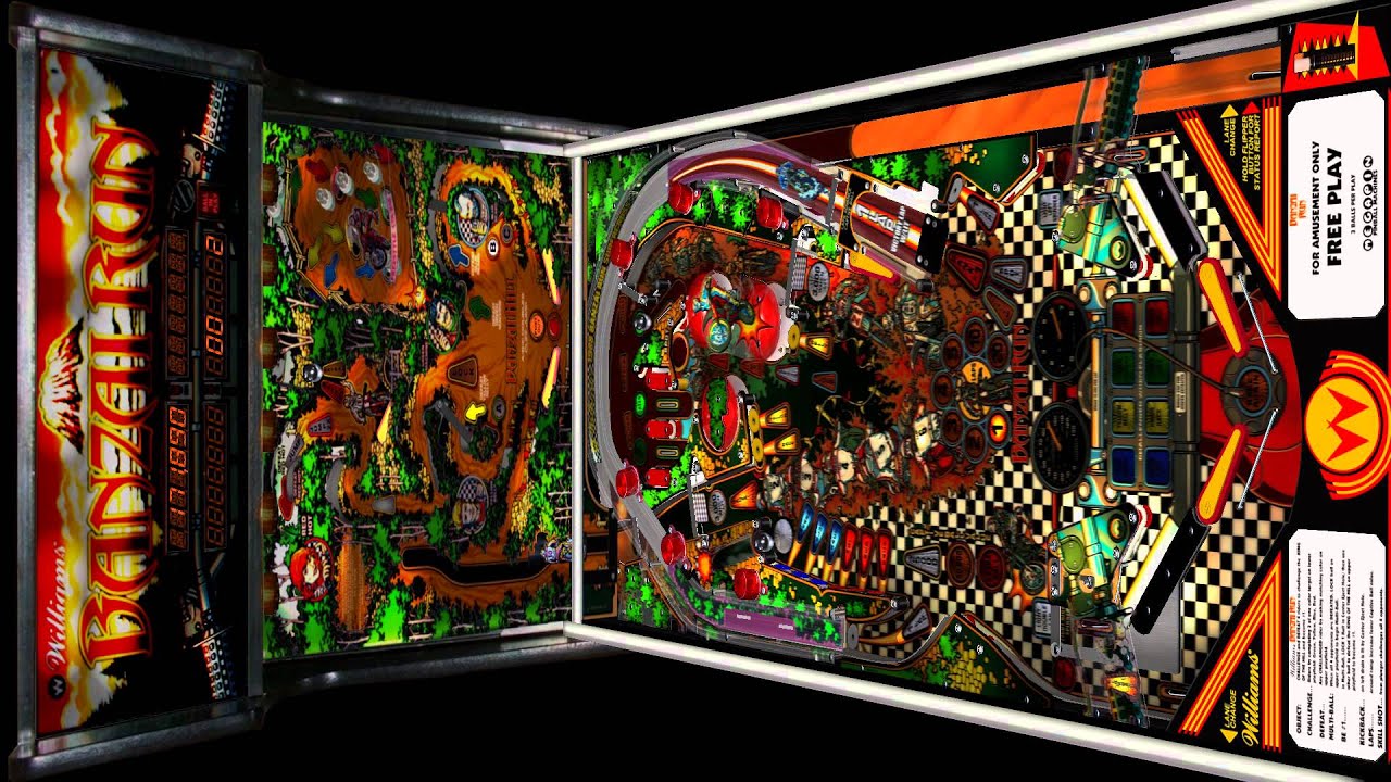 Banzai Run Visual Pinball Hybrid View - YouTube