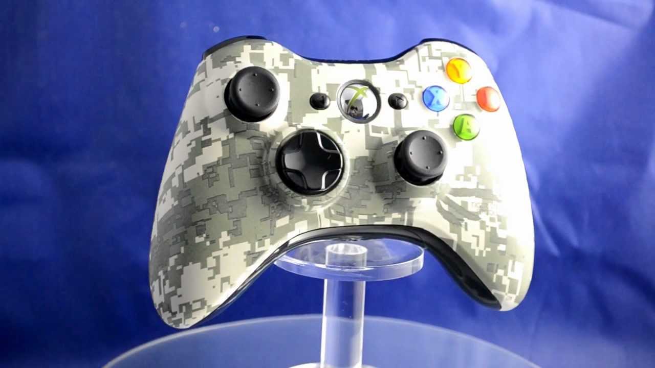 Digital Camo Xbox 360 Modded Custom Controller | Mega Modz Planet - YouTube