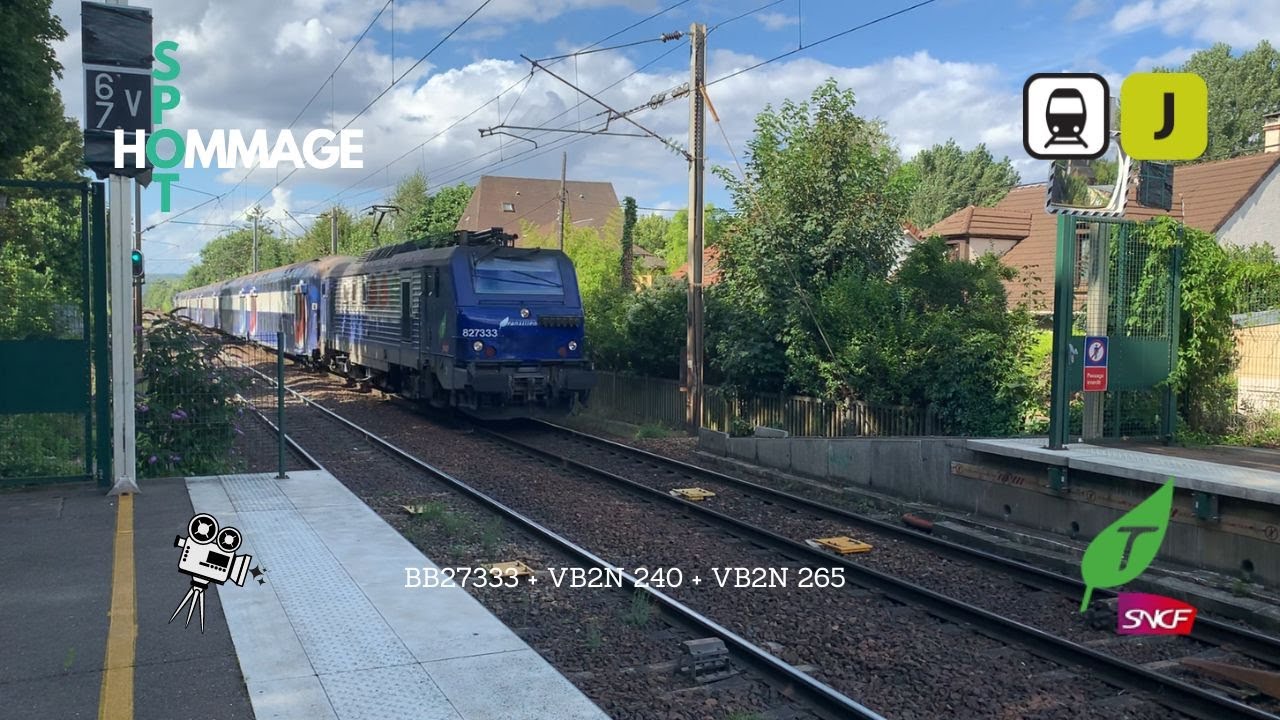 Transilien Ligne J BB27333 et VB2N 240 et VB2N 265, Transilien SNCF ...