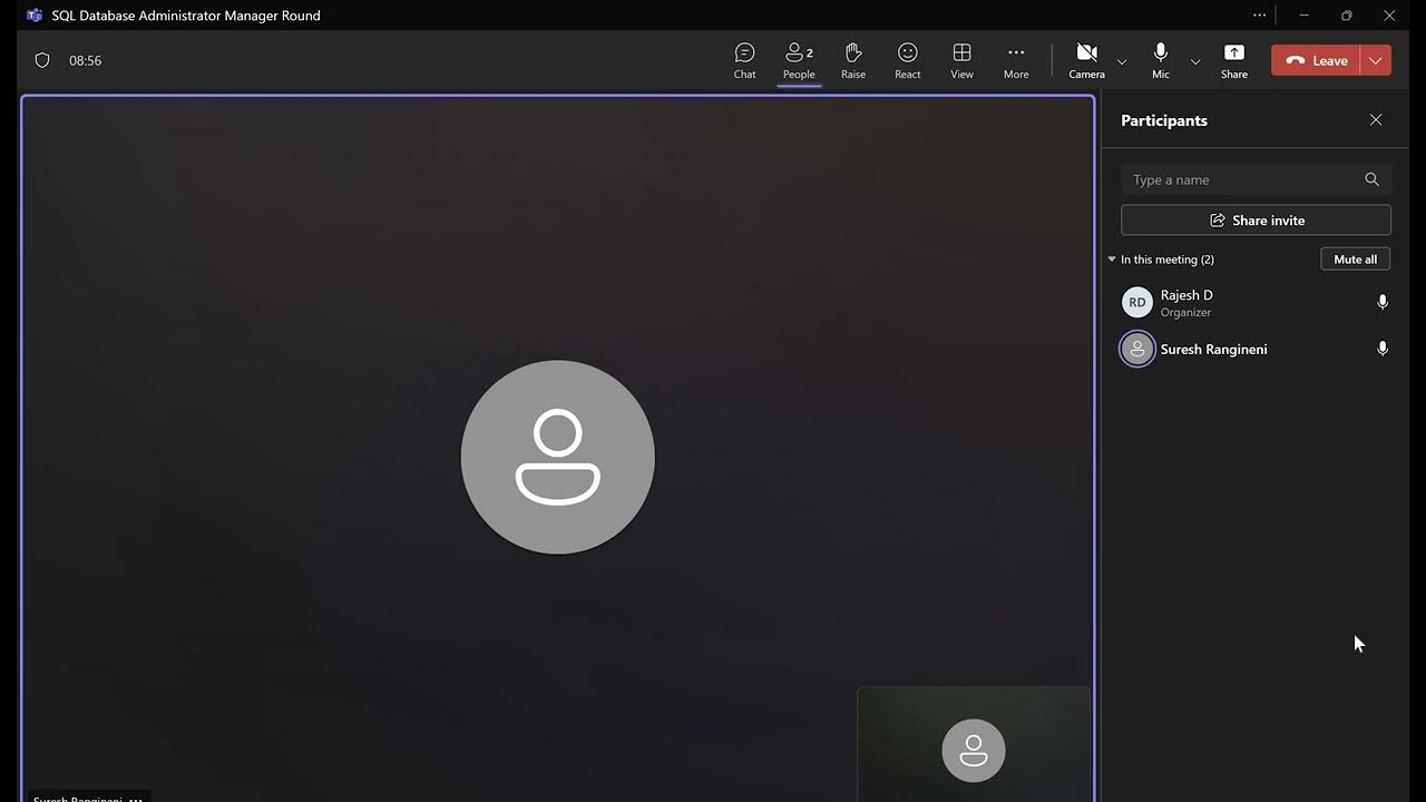 SQL DBA Mock Interview Manager Round - YouTube