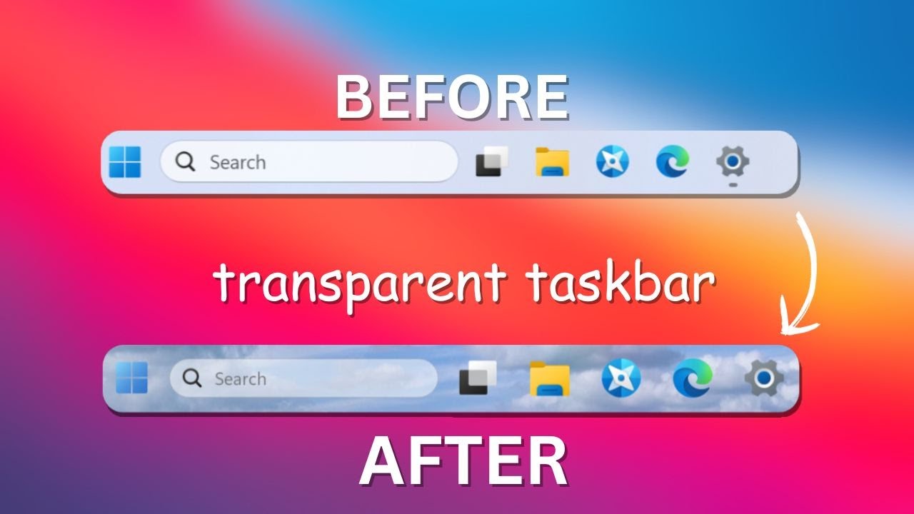Make your Taskbar Transparent in Windows 10 and 11 (2025) - YouTube