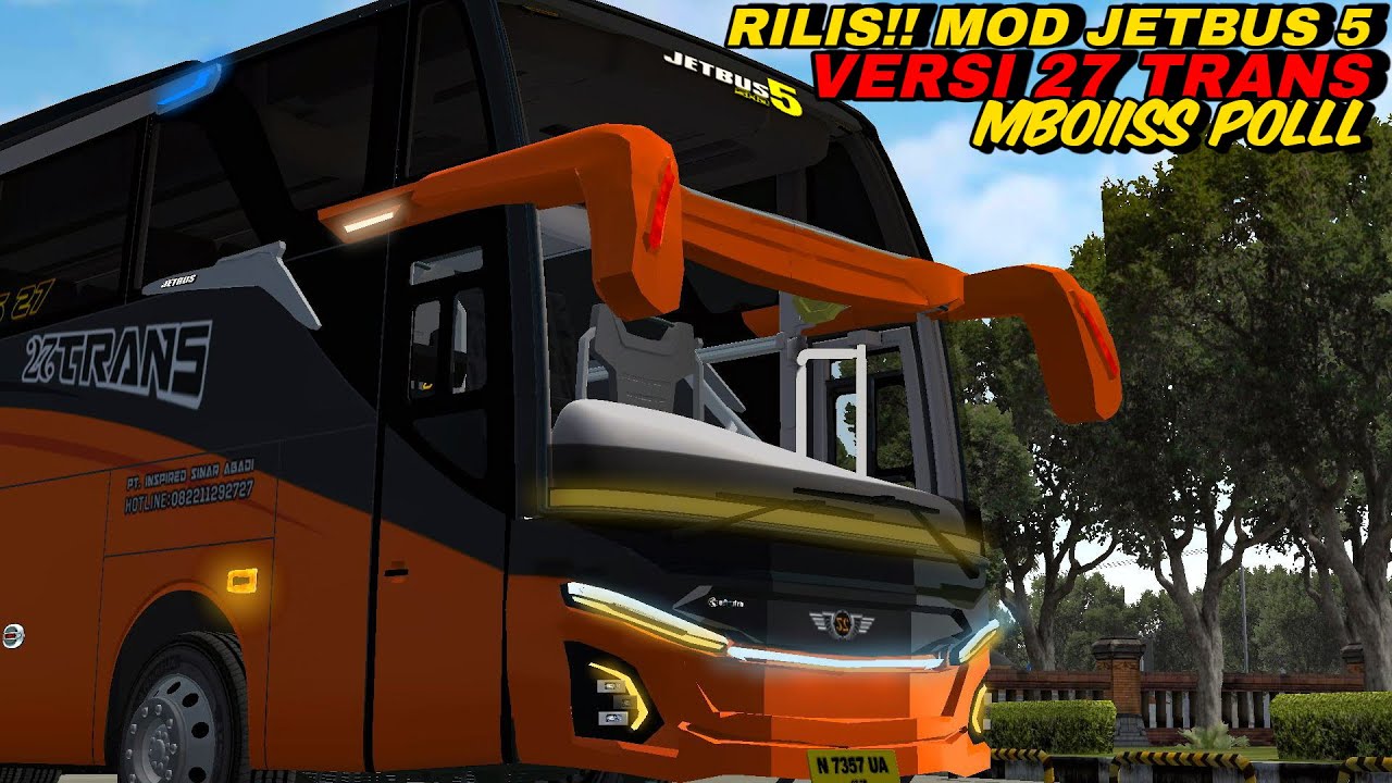 MOD JETBUS 5 TERBARU LIVERY MOD JB5 27 TRANS TERBARU - YouTube