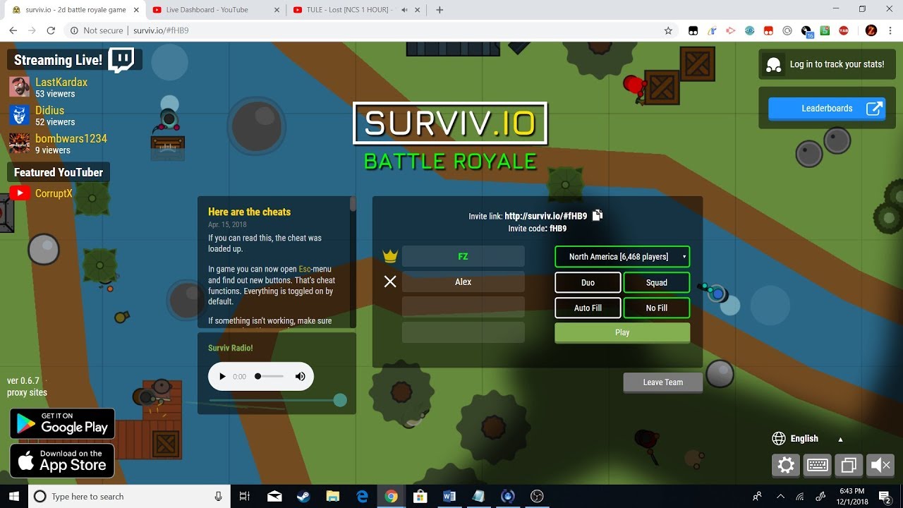 Surviv.io HACKED GAMEPLAY *LIVE* 2 - SQUAD | LINK IN DESCRIPTION | HACK ...