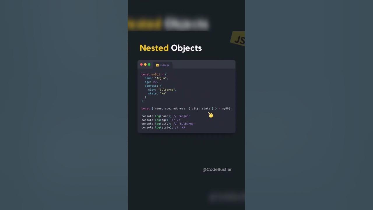 Destructuring In Javascript Js Javaprogramming Computerscience Webdevelopment Youtube