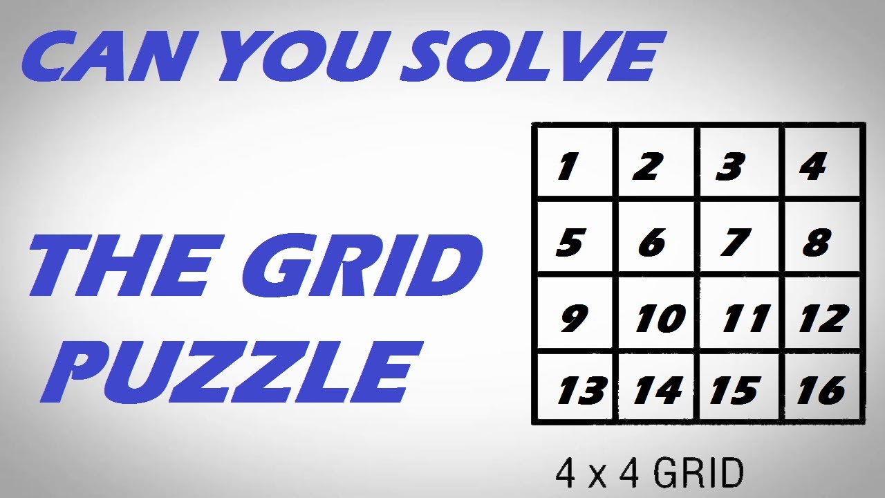CAN YOU SOLVE THIS GRID PUZZLE. BRAINY RIDDLE - YouTube
