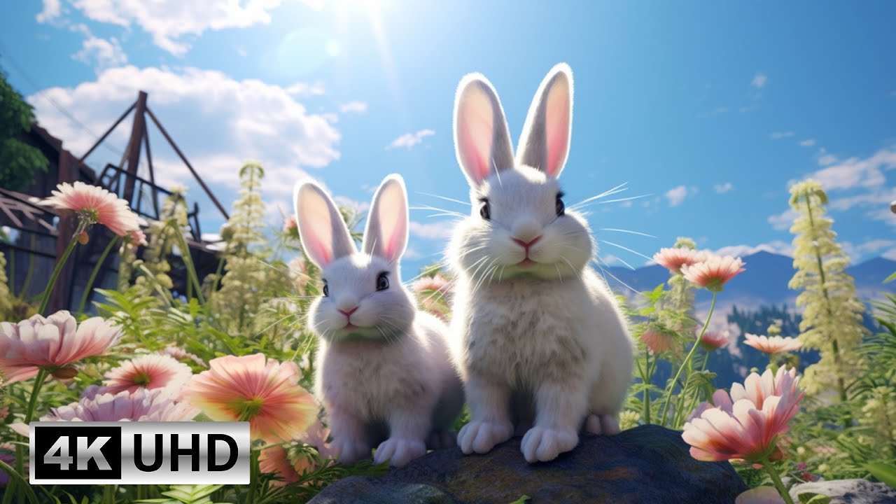 Dreamy Melodies: Cute Bunny Videos and Relaxing Piano Music | 4K Videos ...
