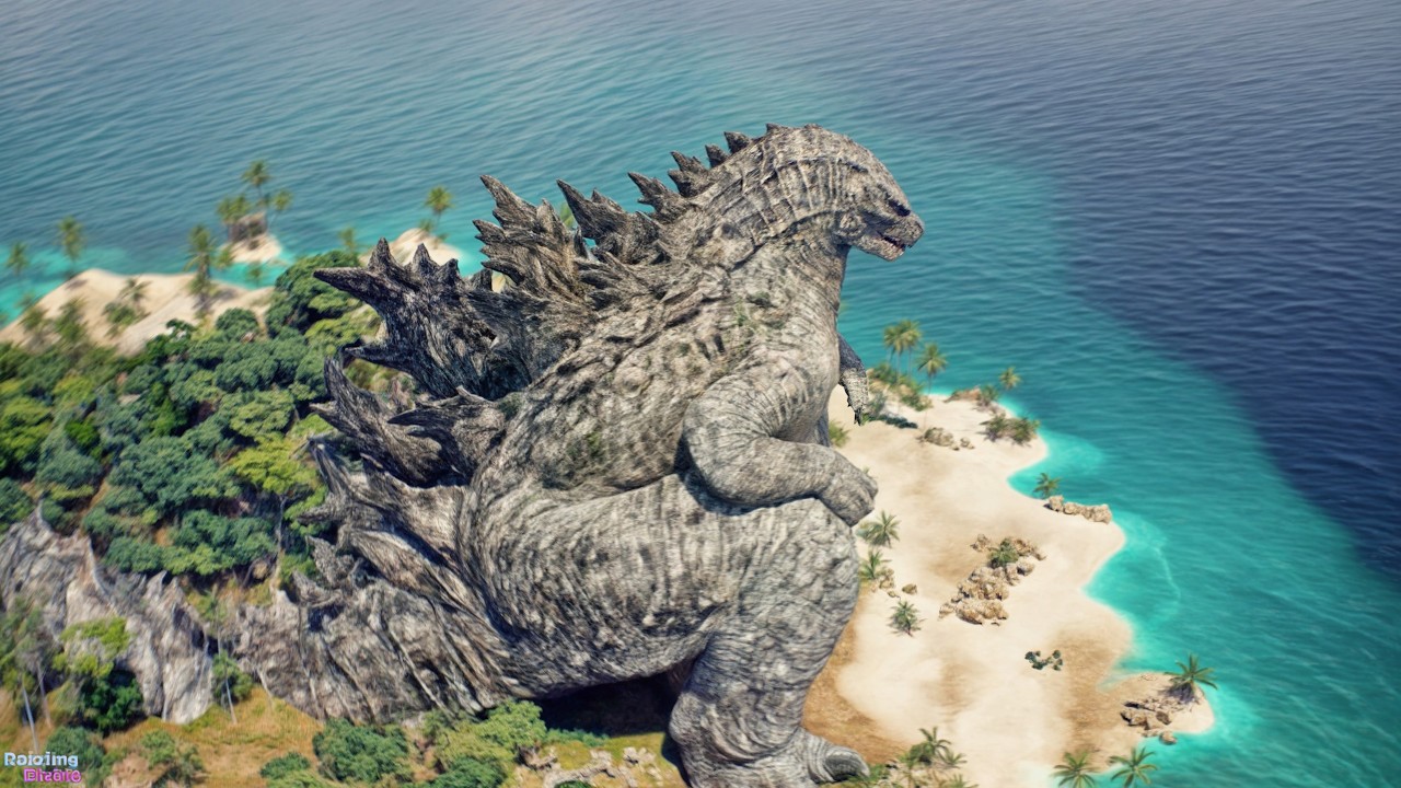 Godzilla Chilling at the Beach - YouTube