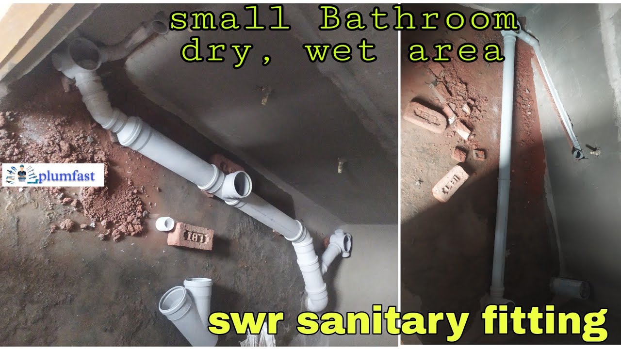 swr sanitary fittings in bathroom | small Bathroom wet dry area drain ...