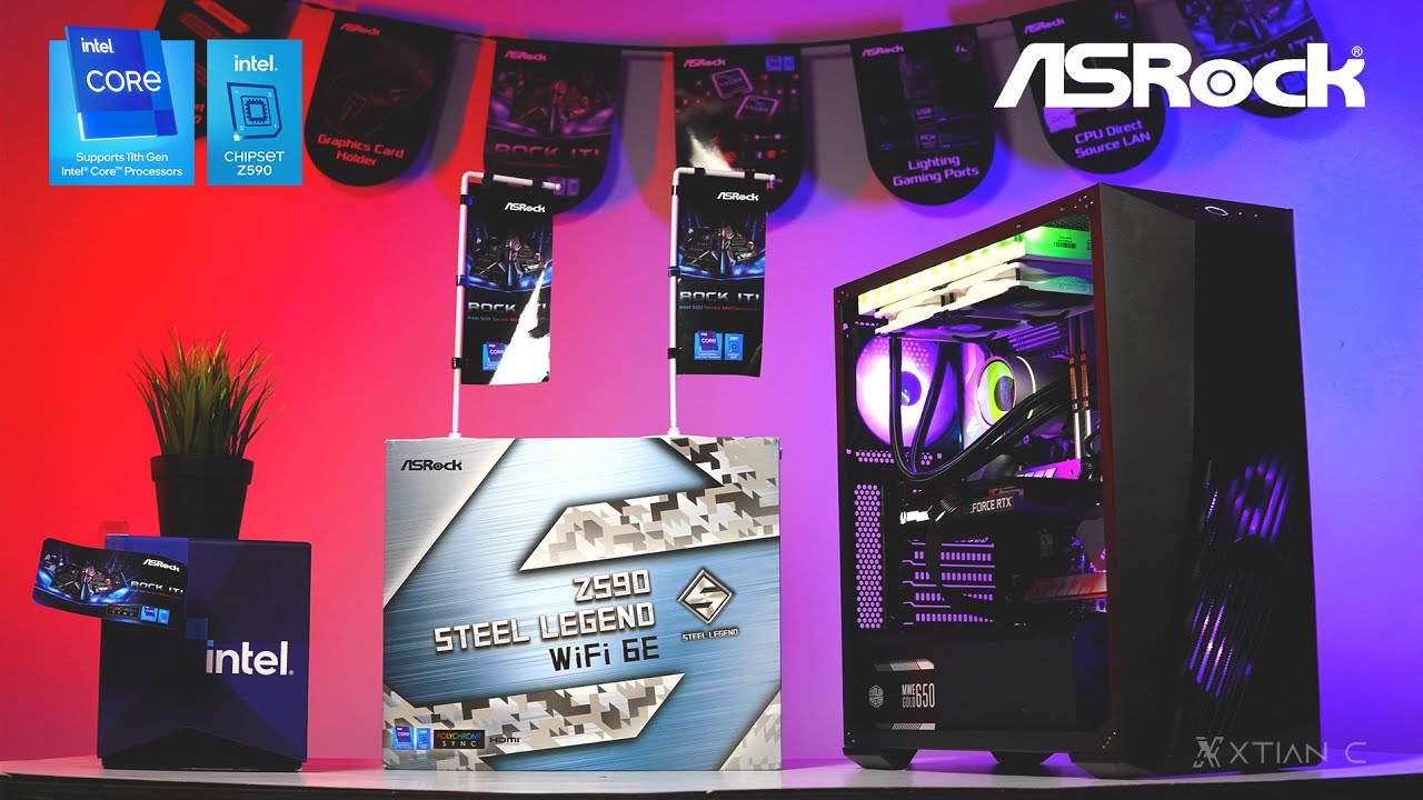 XTIAN C x ASROCK - Z590 Steel Legend Wifi 6E Gaming PC Build - YouTube
