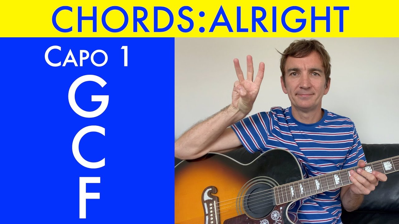 How to play Alright chords (By Cast) on acoustic guitar (Song with 3 ...