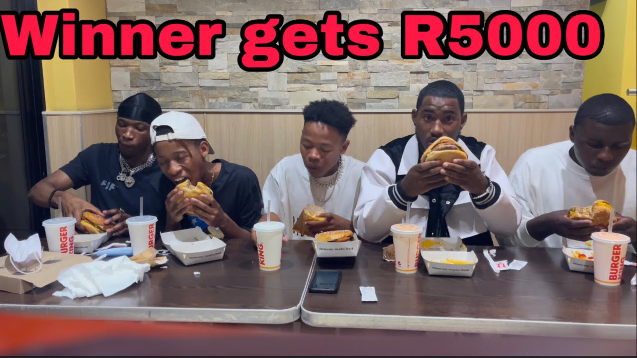 Eating Massive Burger Challenge | Winner gets R5000 - YouTube
