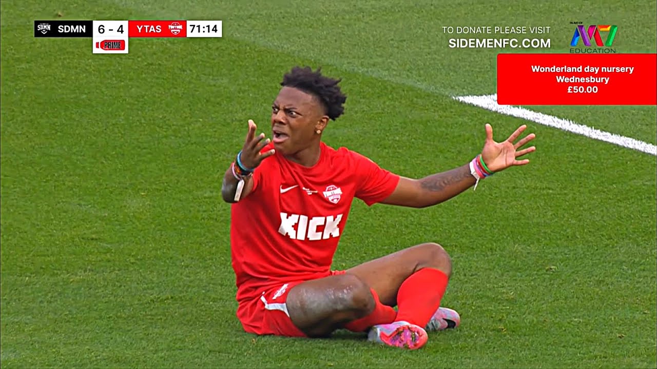 IShowSpeed Charity Match Highlights vs Sidemen FC ( 2023 ) - YouTube
