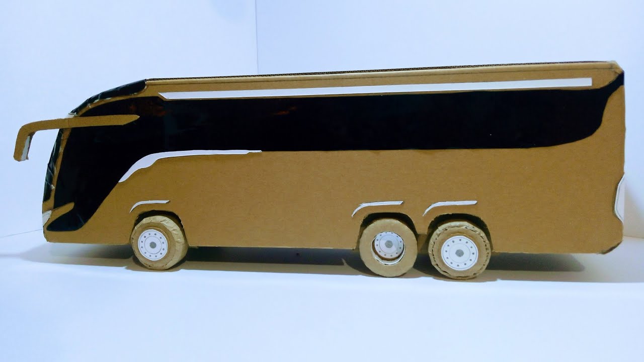 Making a bus using paper: How to make a bus model at home using paper ...