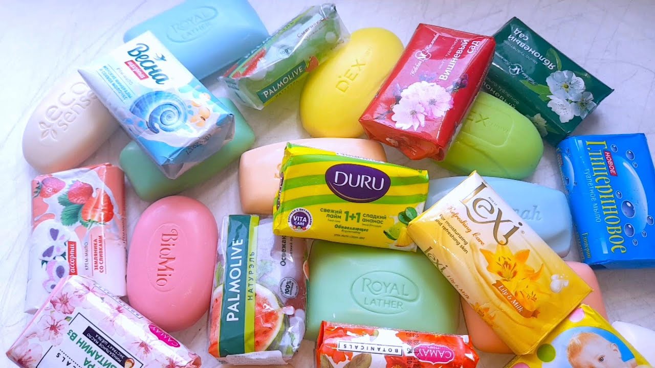 ASMR SOAP OPENING ! COLOR LEXI & DURU SOAP SET OPENING. GOOD SOUND ...