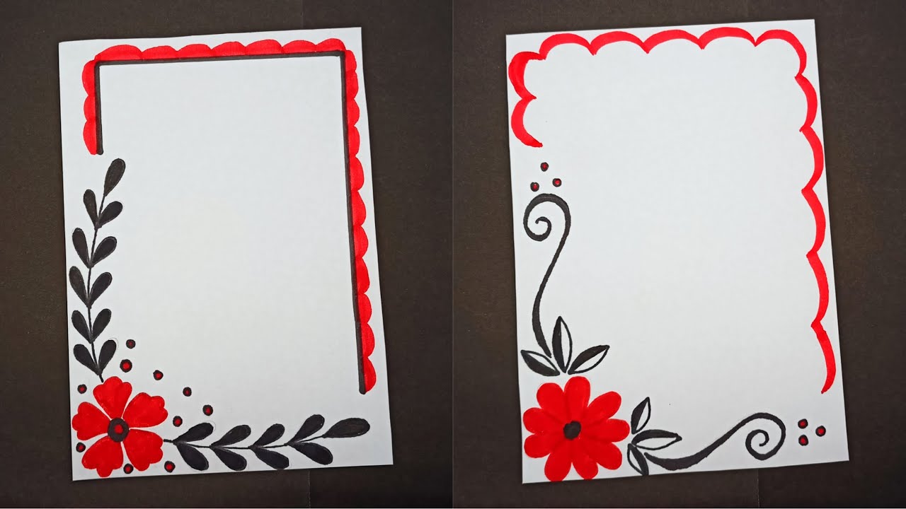 2 New red & black border design for copy | Front page decoration for ...