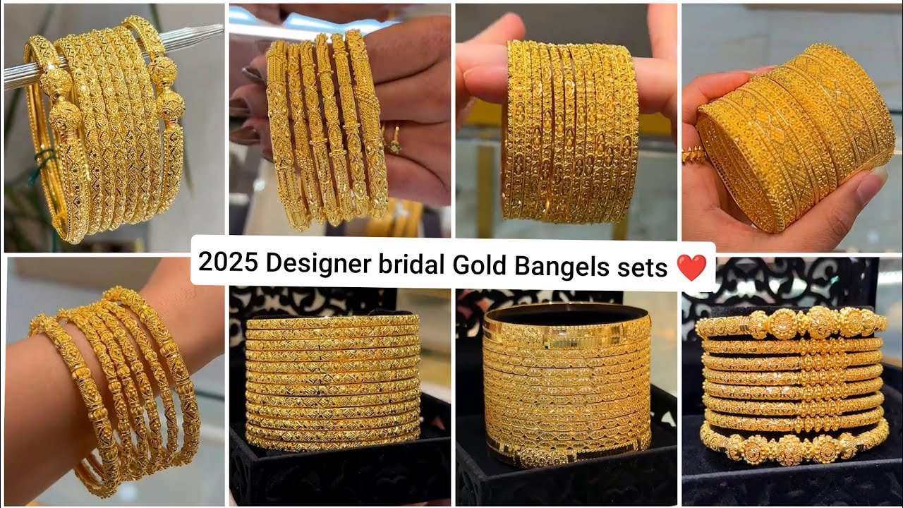 Luxurious Designer Bridal Gold Bangels set with prices|Beautiful ...
