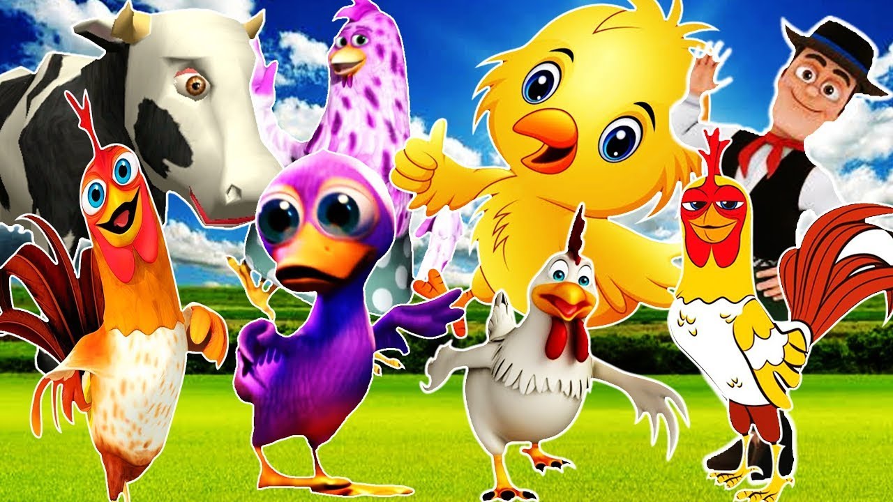 El Pollito Pia 3D animals game | Baby animal Cartoon Video | de la ...