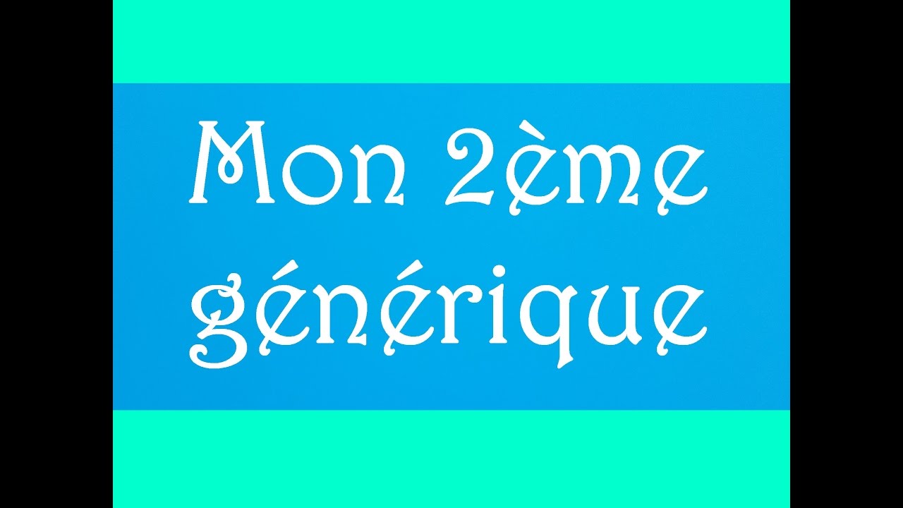 Mon nouveau générique - fait par Toufix Gaming - YouTube